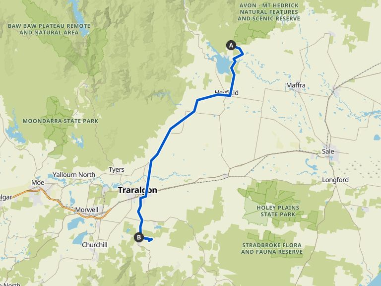 Day 3 Coongulla to Callignee (Traralgon South) | gravel ride | Komoot